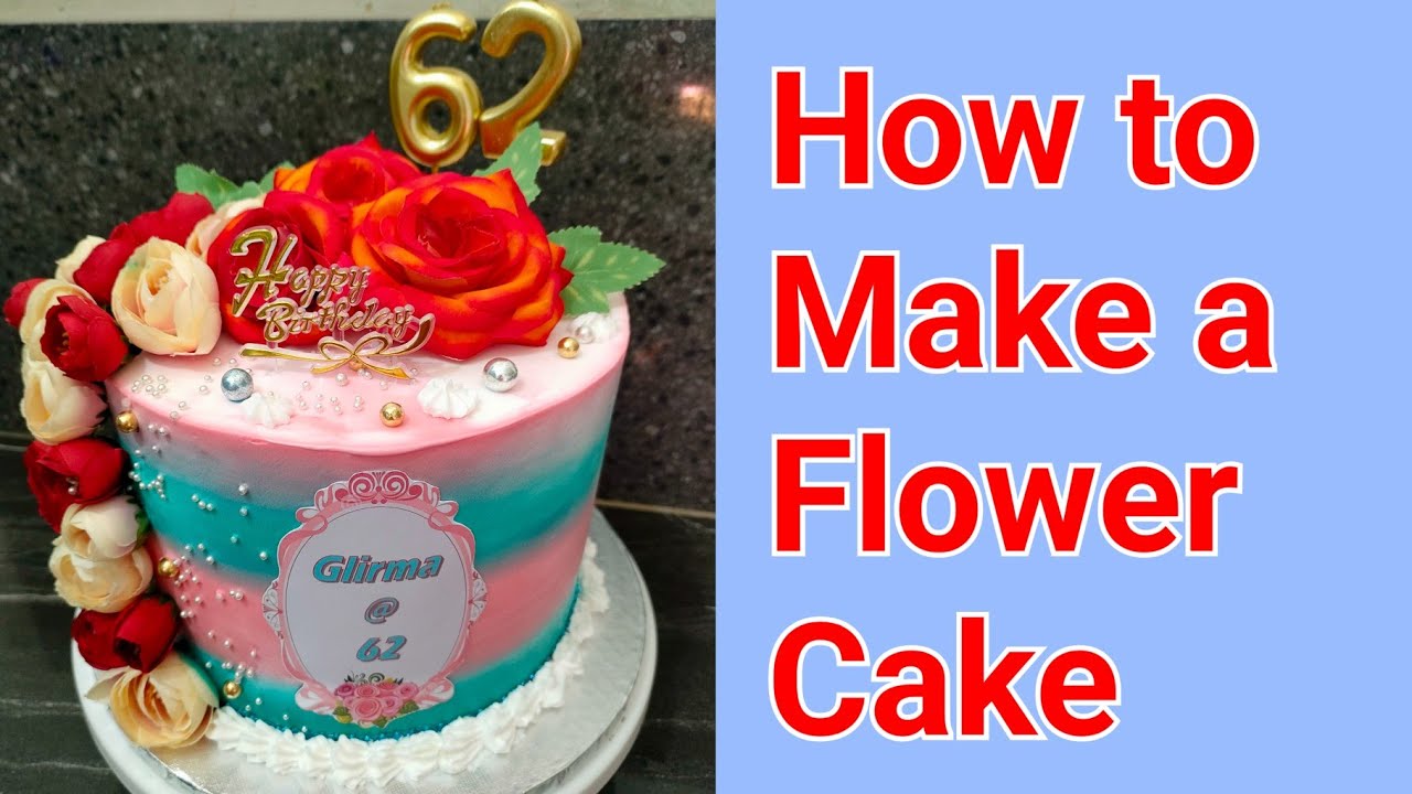 How to make a flower cake? flower cake tutorial ep 1 - YouTube