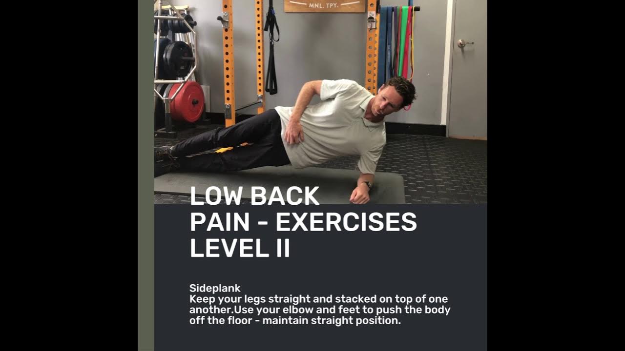 Low back pain - level 2 exercises - YouTube