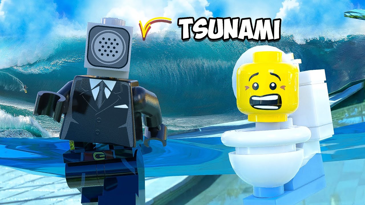 LEGO SKIBIDI MULTIVERSE VS. TSUNAMI - Wave Machine Experiment - YouTube