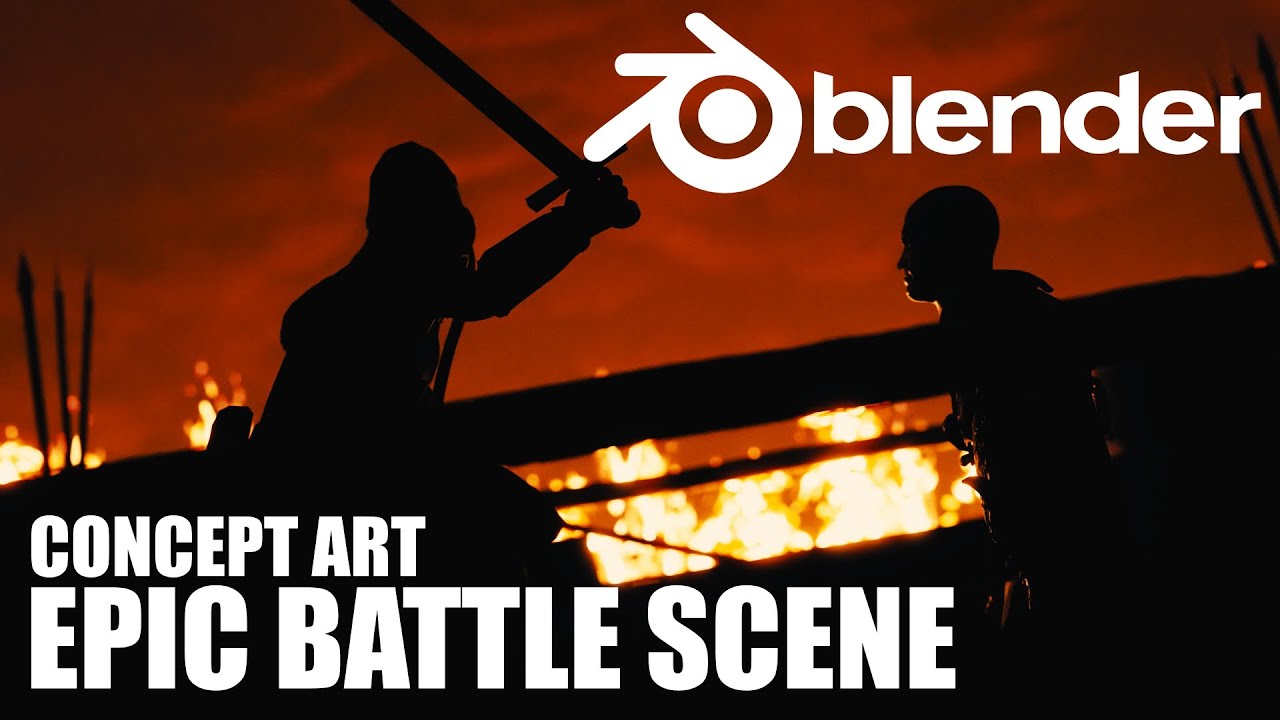 Creating an EPIC Battle Scene in BLENDER - Concept Art - YouTube