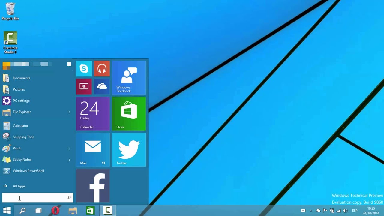 Windows 10 Technical Preview Build 9860 | Review - YouTube