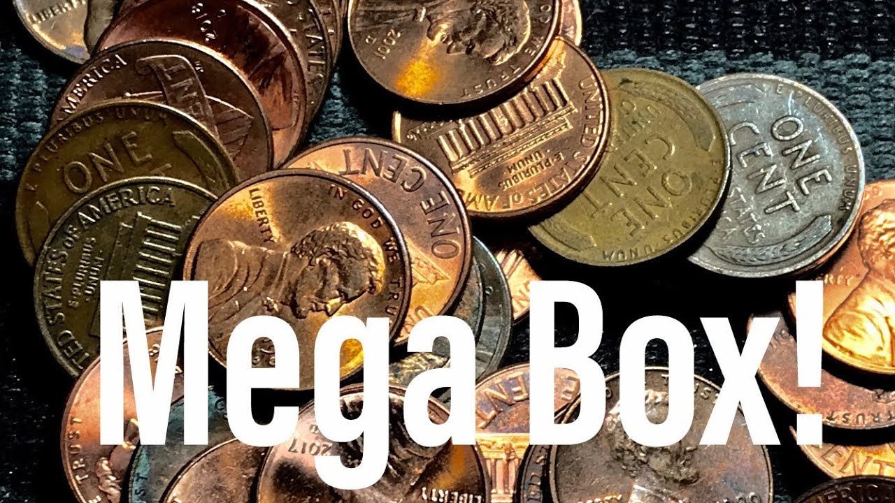 Mega Box Of Pennies! Best West Coast Box Ever! Coin Roll Hunting! - YouTube