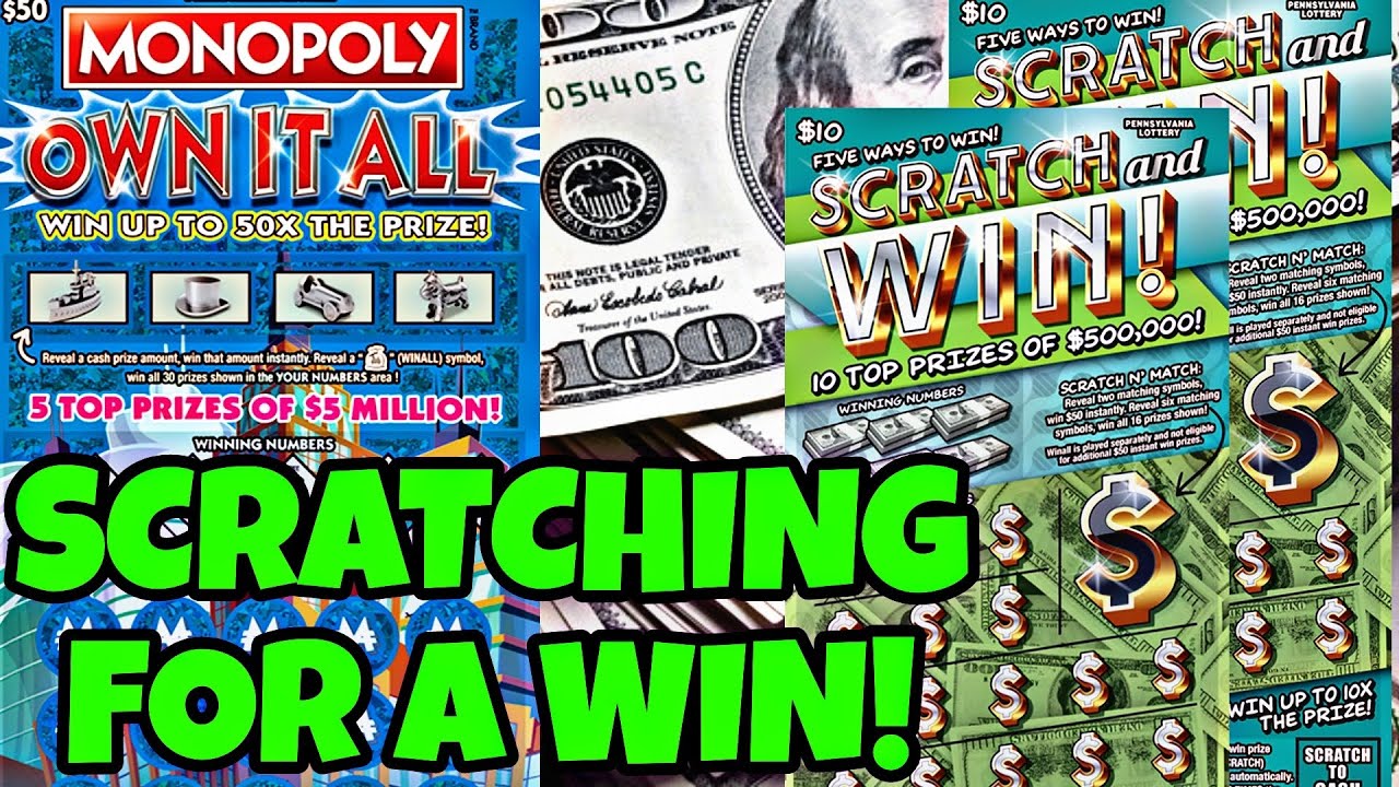 PA LOTTERY 🔵 MONOPOLY OWN IT ALL & SCRATCH AND WIN SCRATCH OFF TICKETS ...
