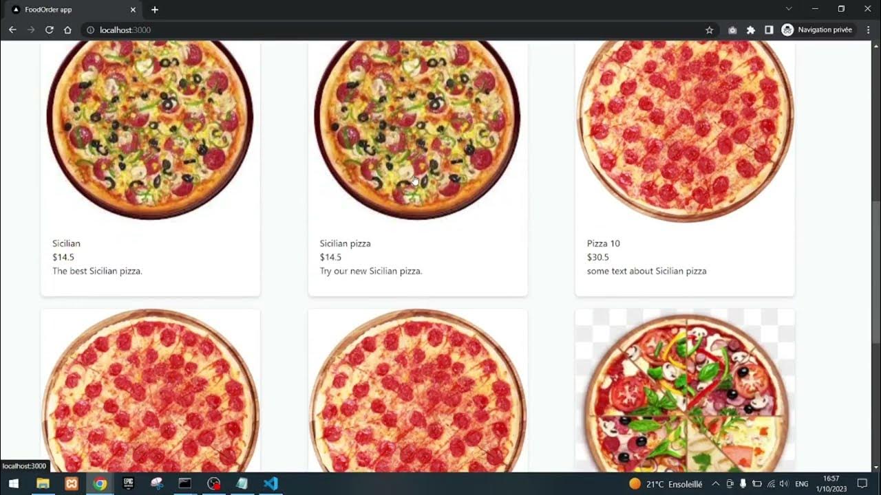 Food ordering web application demo - YouTube