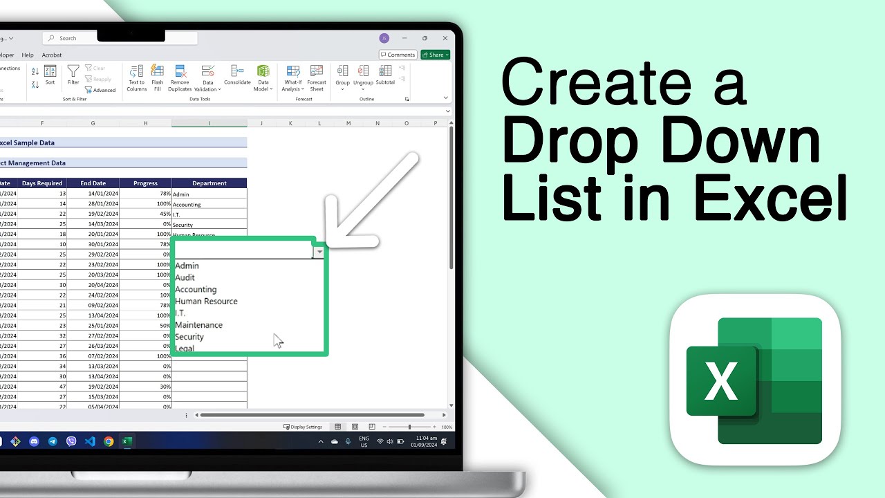 How To Create A Drop Down List In Excel! [Easiest Way] - YouTube