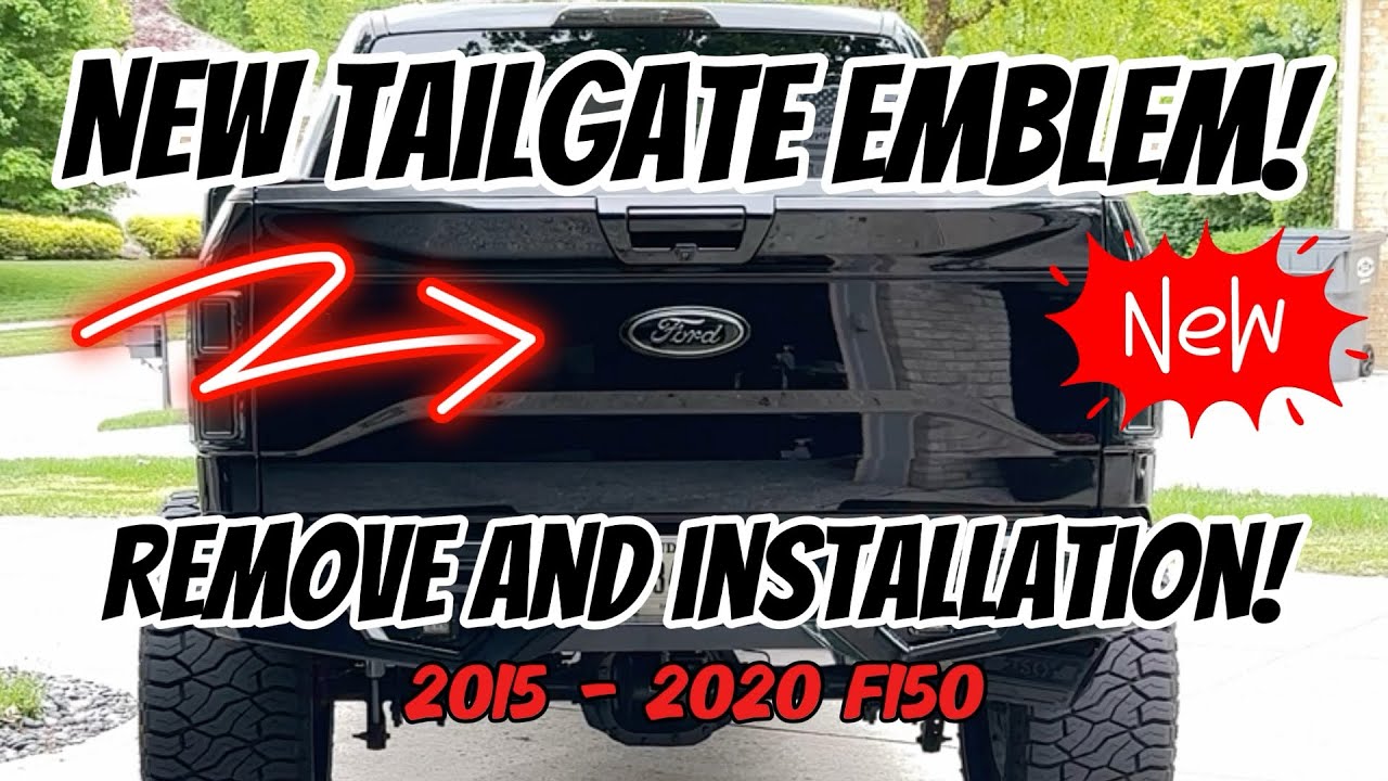 Removal and installation of replacement tailgate emblem on a 2017 Ford ...