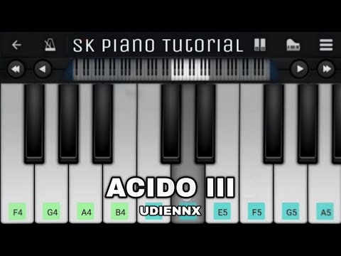 ACIDO III (Over Slowed) - UDIENNX | EASY Piano Tutorial
