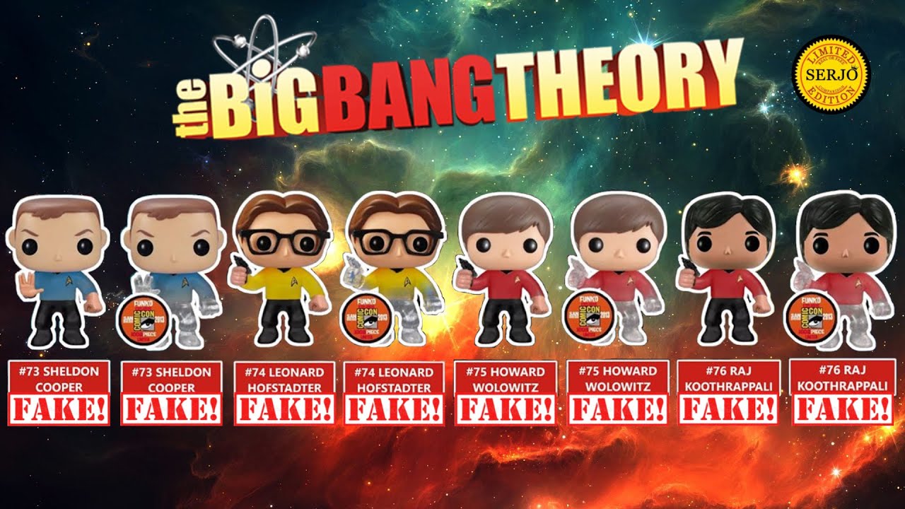 Comparisons of all fakes by Funko POP! Big Bang Theory! - YouTube