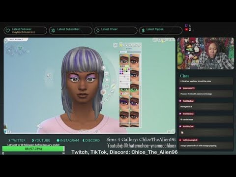 BIRTHDAY STREAM!! CAS of our Alien Sim in Sims 4!! - YouTube