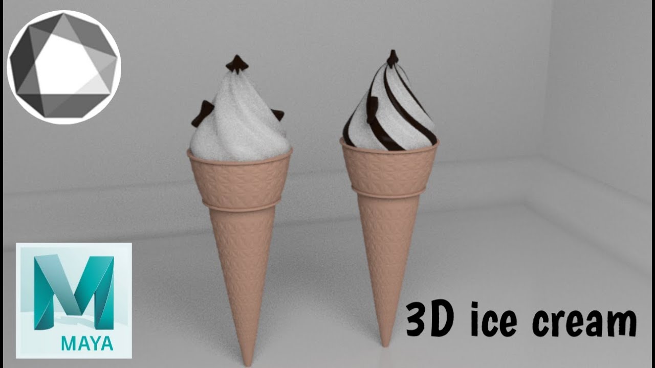 MODELING A 3D ICE CREAM USING AUTODESK MAYA - YouTube
