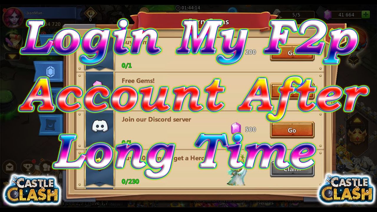 Castle Clash Login My F2p Account After Long Time - YouTube