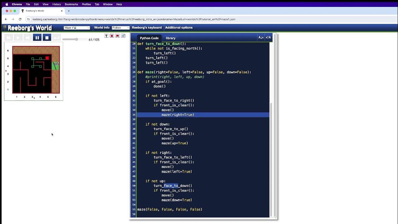 maze_reeborg [English] - YouTube