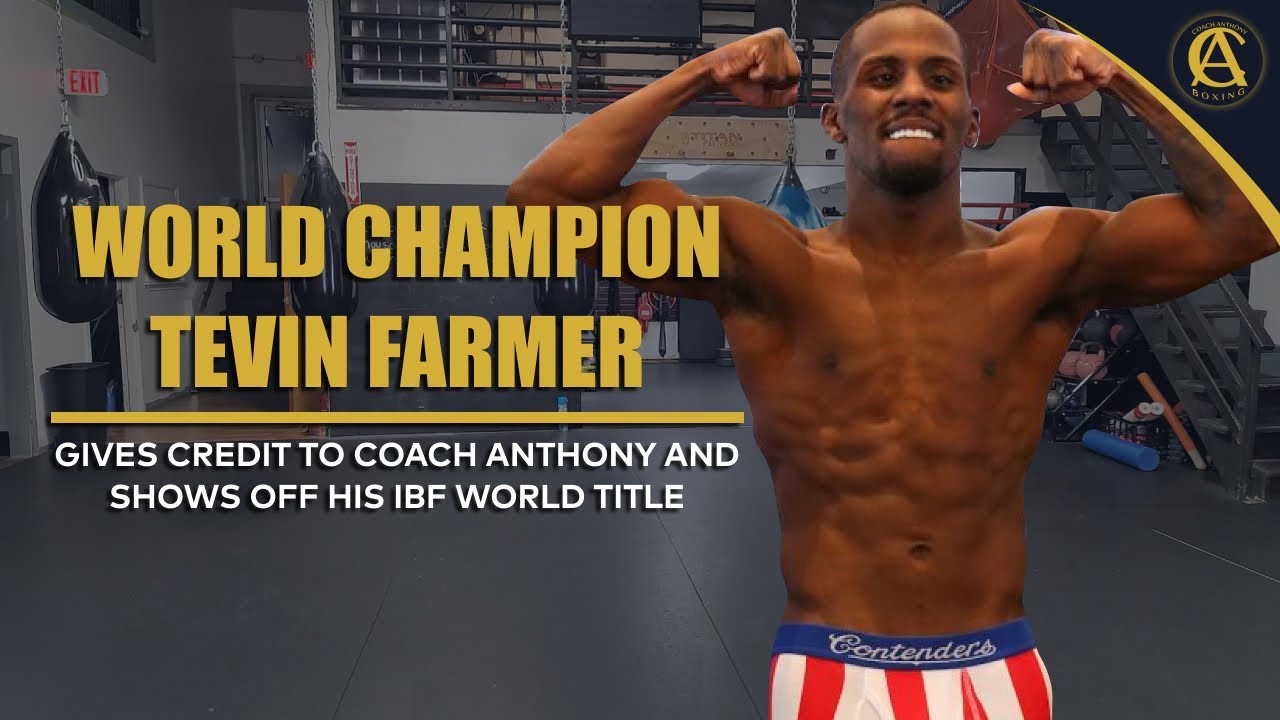 World champion Tevin Farmer Gives Credit to Coach Anthony and shows off ...