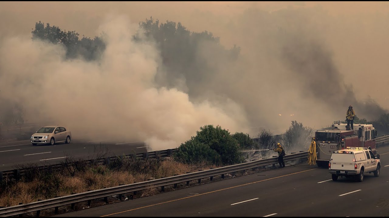Live: California's LNU Lightning Complex wildfire update - YouTube