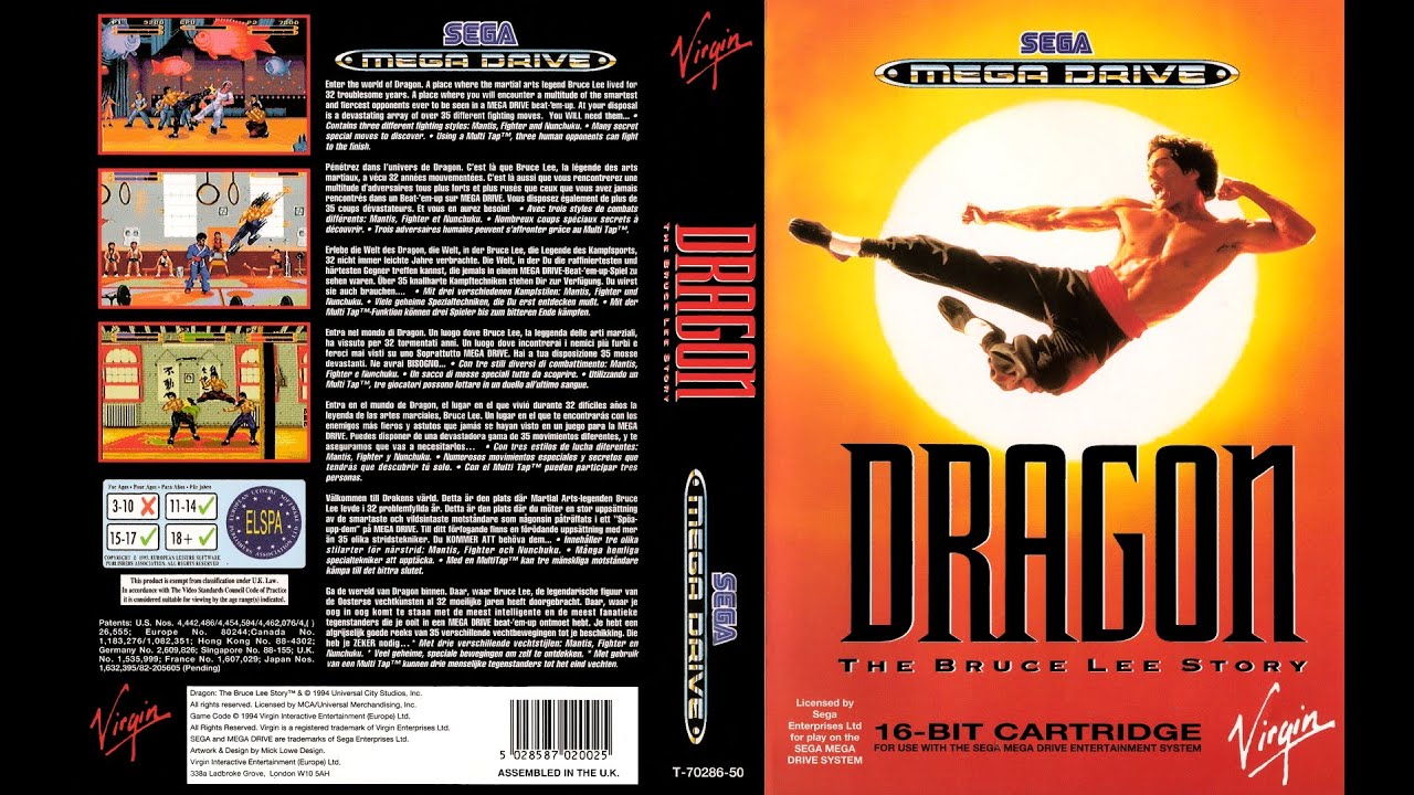 Dragon The Bruce Lee Story Sega Mega Drive - YouTube