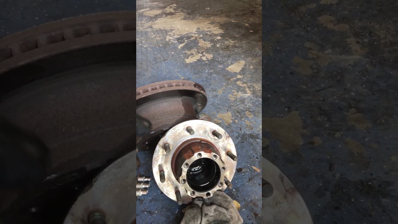 2011 Ford F450 rear rotors and brakes change - YouTube