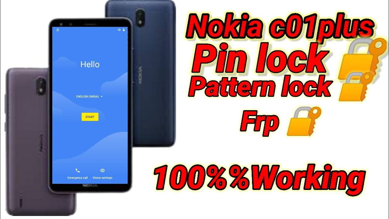 Nokia C01 Plus (TA-1396) Pattern Unlock Hard Reset With unlock tool ...