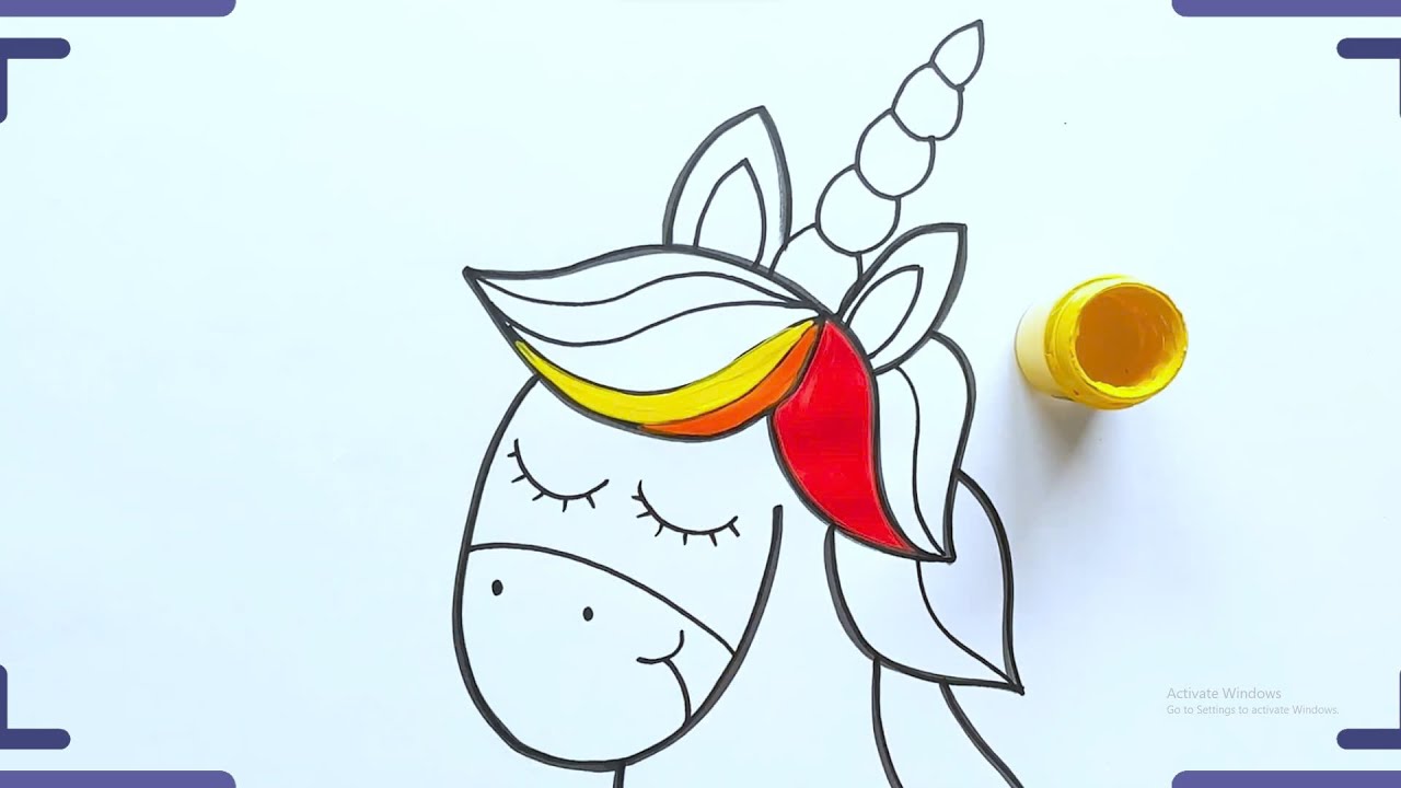 How to draw a rainbow unicorn easily. Step by step - YouTube