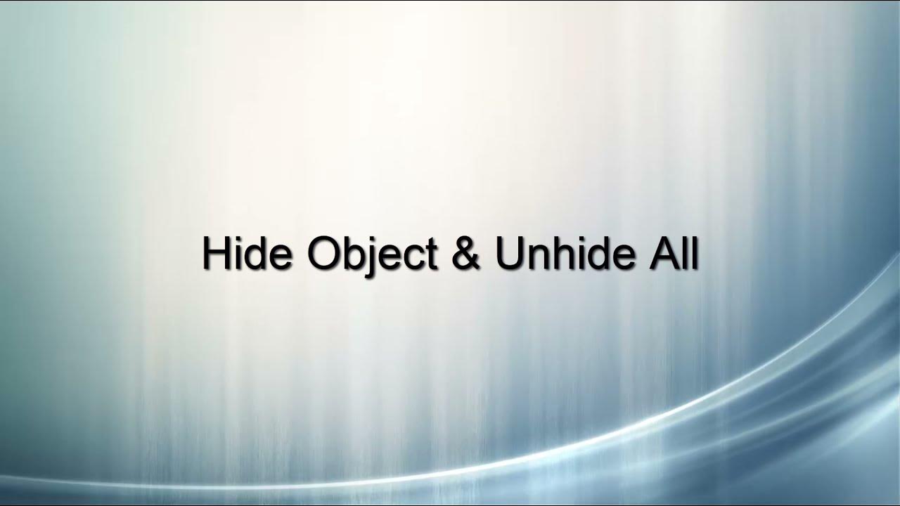 How To Hide Object And Unhide Object In Stitchmax. (0102) - YouTube