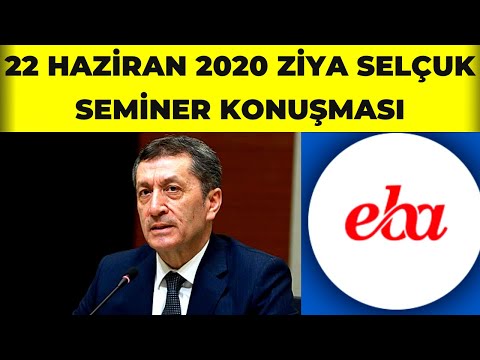 2020 Mesleki Çalışma Programı Ziya Selçuk Seminer Konuşması | Açıklaması