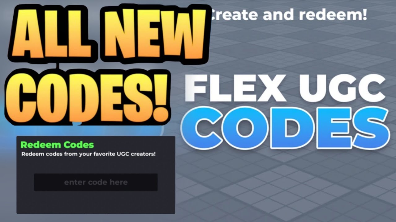 *NEW CODES* ALL WORKING CODES FOR FLEX UGC IN 2025! ROBLOX FLEX UGC ...