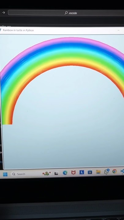 Beautiful Rainbow 🌈 by turtle 🐢 graphics in python 🐍 🤩 | #coding #python #vscode - YouTube