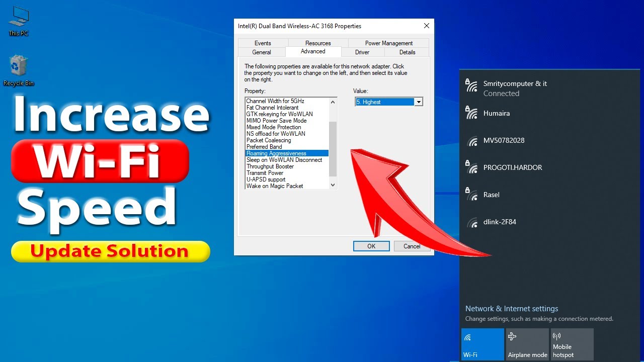Improve WI-FI Signal in Windows Laptop, Improve WI-FI Connection on PC ...