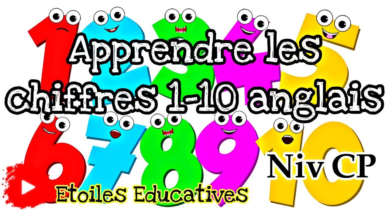 Apprendre les chiffres 1 à 10 en Anglais Niv CP | Etoiles Educatives ...