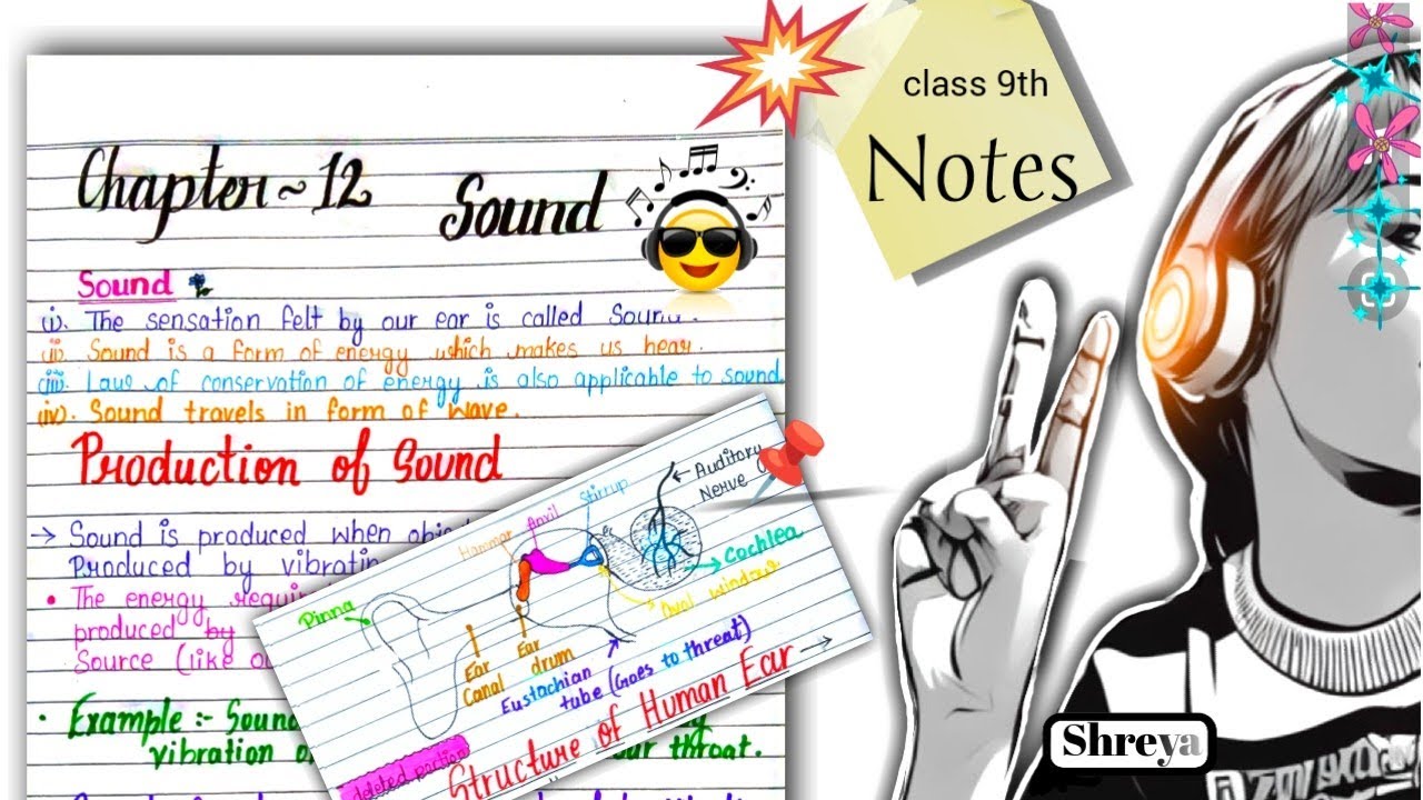 class 9 sound notes |class 9 sound @allthingsareavailableshreya555 ...