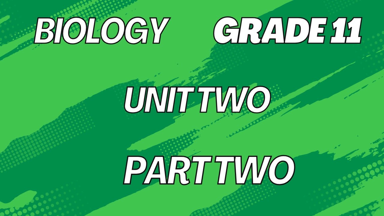 Biology Grade 11 unit 2 part 2 - YouTube