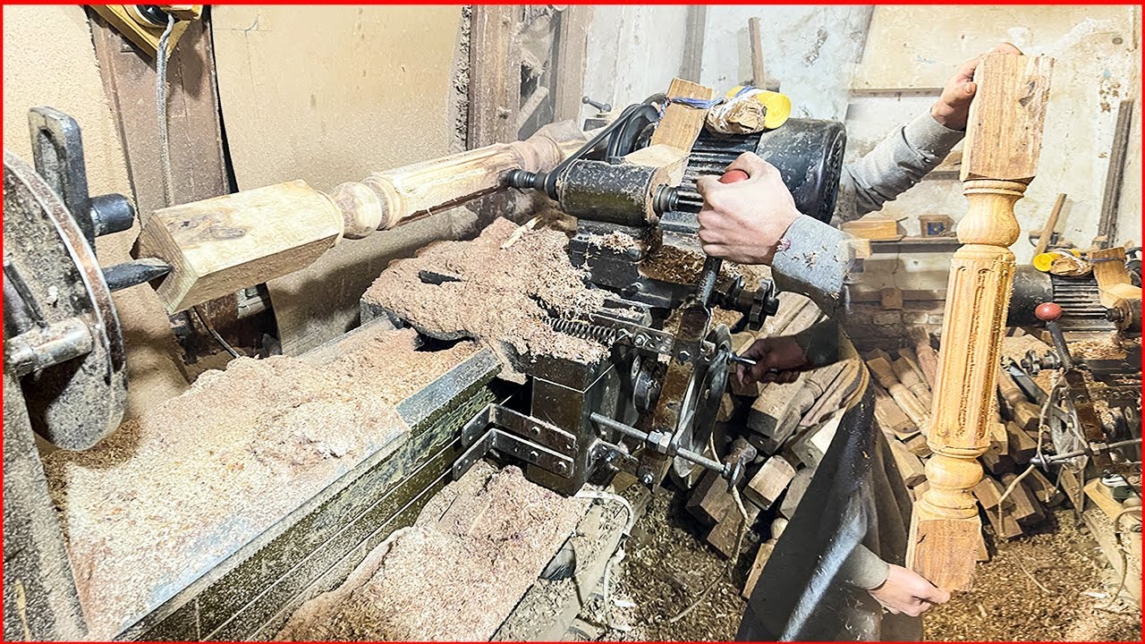 Cot legs design Wood Carving ! Cot Legs Carving Process Asmr Video ...