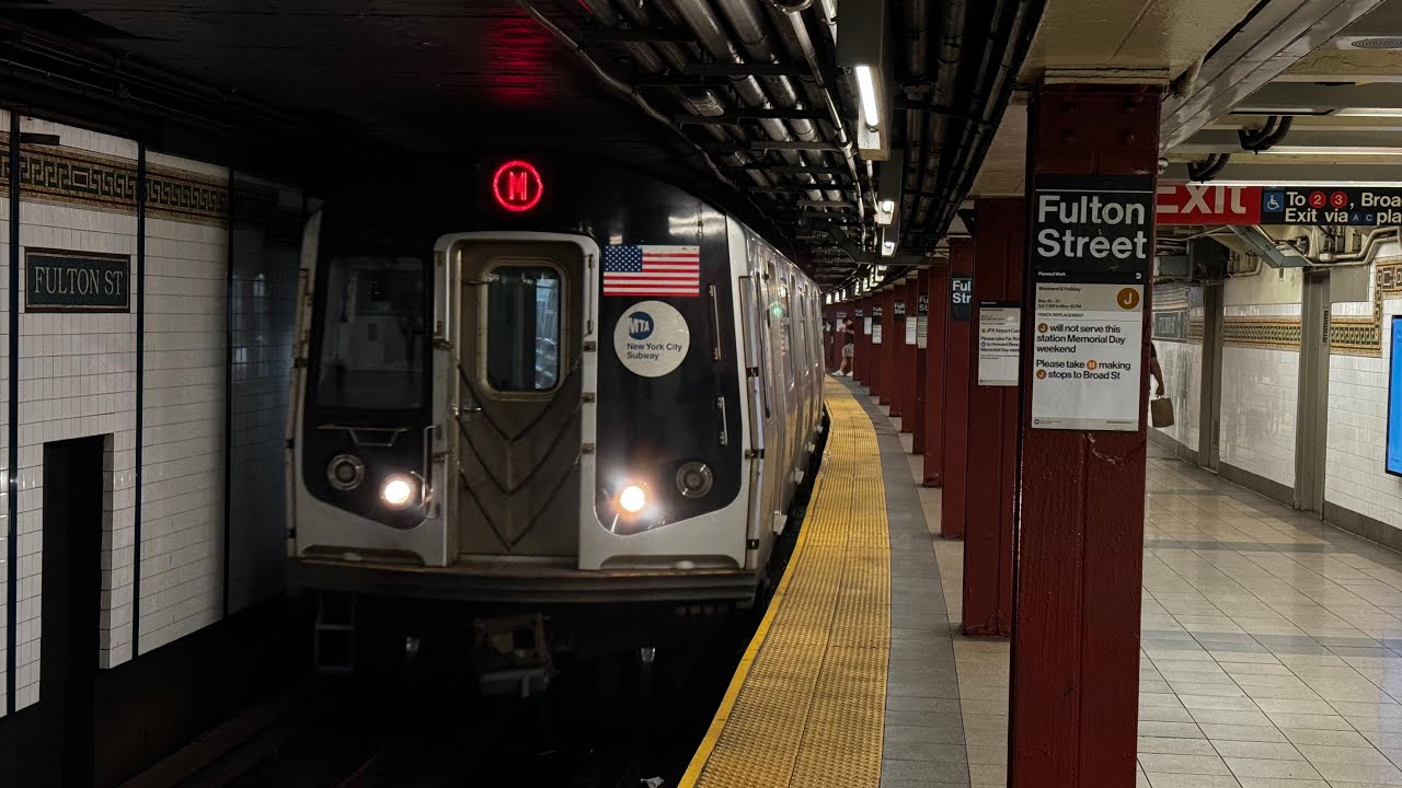 R160 M Trains at Fulton Street (M via J) - YouTube