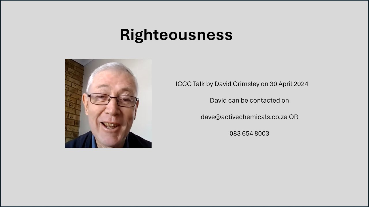 Dave Grimsley's Talk Righteousness 30 Apr'24 - YouTube