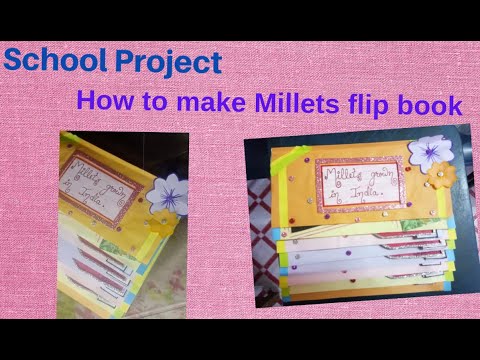 School Project / How to make Millets flip book / #youtubevideo / # ...