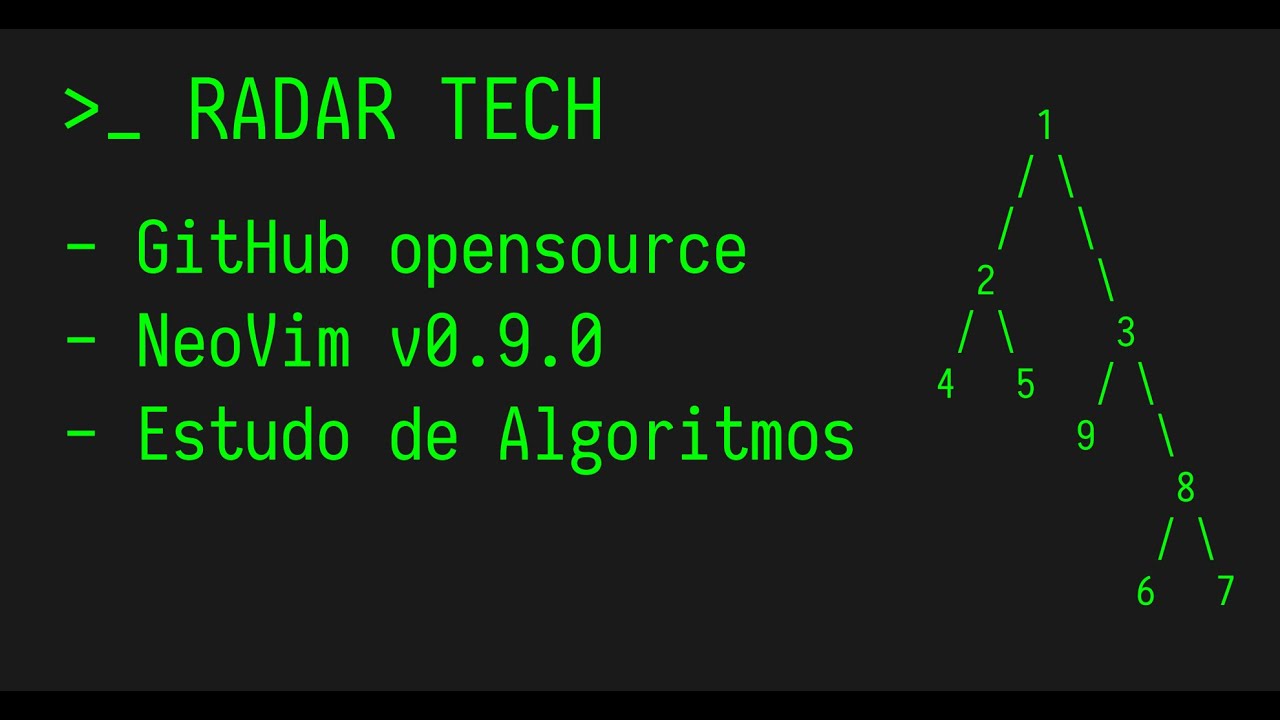 GitHub opensource | NeoVim v0.9.0 | Repositótio para estudo de algoritmos - YouTube