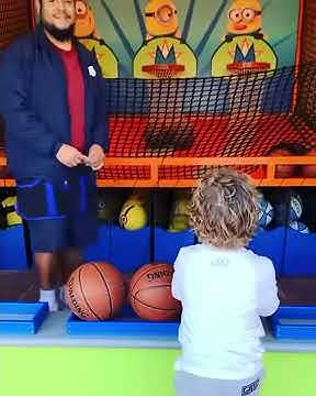 When you need to go 3 for 3 at a rigged, carnival, amusement park basketball game.... call Luca ...