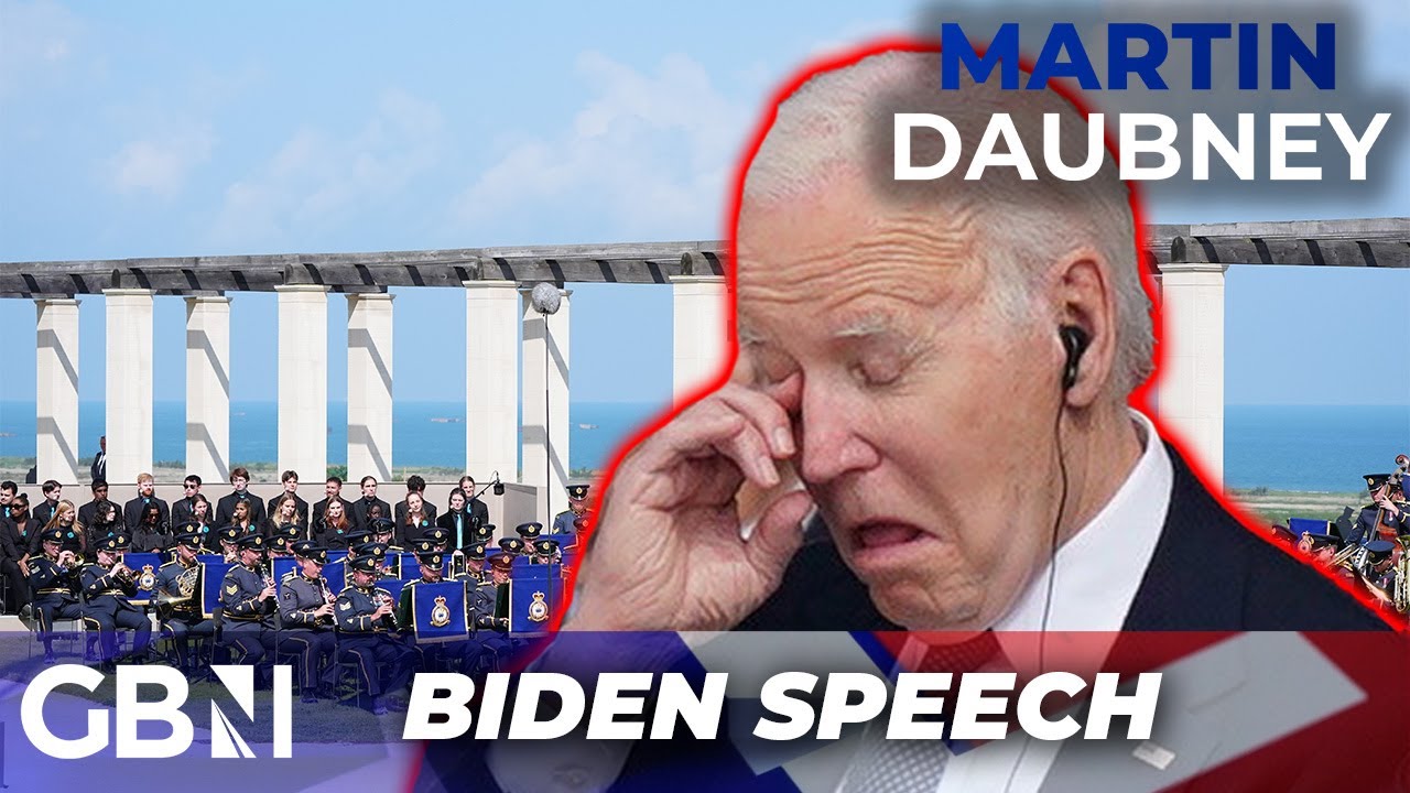 President Joe Biden delivers a speech in France following the 80th ...