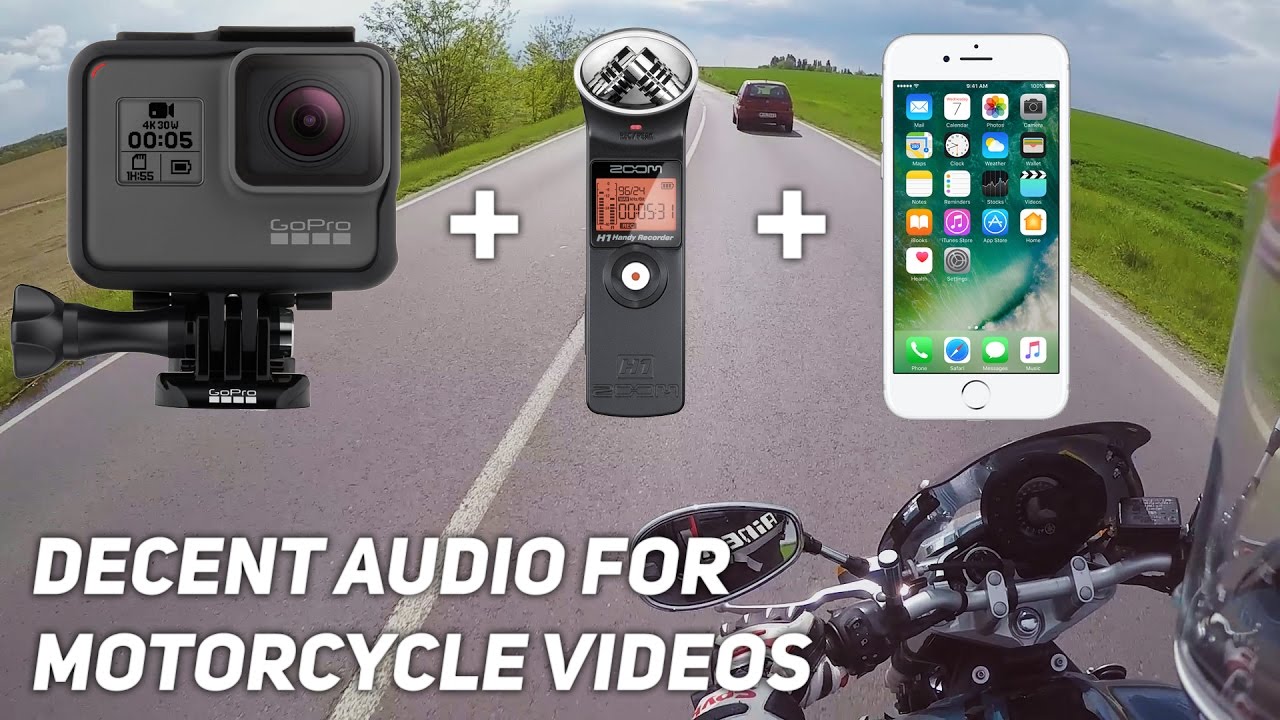 Decent audio on a budget for your motorcycle videos - YouTube