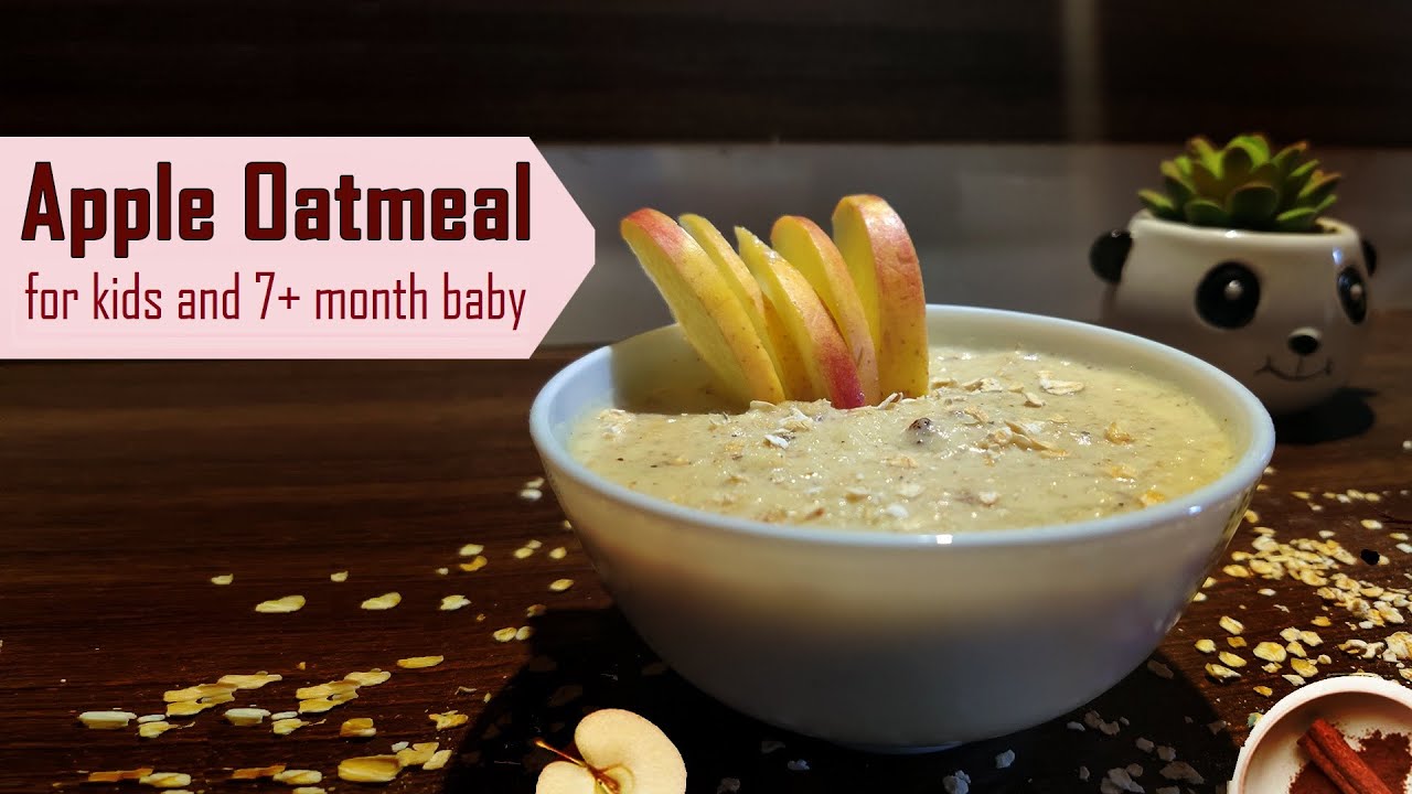 Oats Porridge | Apple Oatmeal | Kids Breakfast | Baby food - YouTube