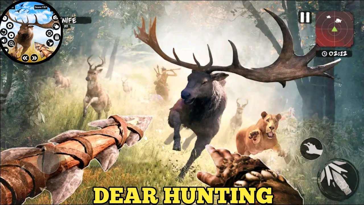 HUNTING DEAR WITH STONE WEAPON IN DEAR HUNTING ANDROID GAMEPLAY - YouTube