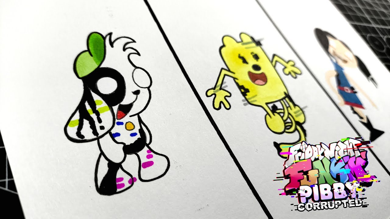 DIBUJO Friday Night Funkin' New VS Discovery Takeover |Pibby Doki, Luna, Wubbzy corrupted - YouTube