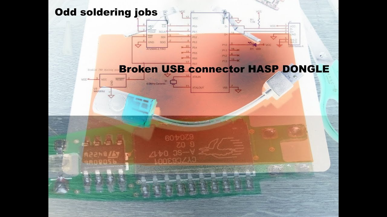 Non data recovery - HASP Dongle - Repair broken USB connector ...