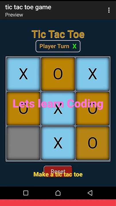 Make a tic tac toe app using vanilla JavaScript #tictacToe #js_projects #javascript_tutorial ...