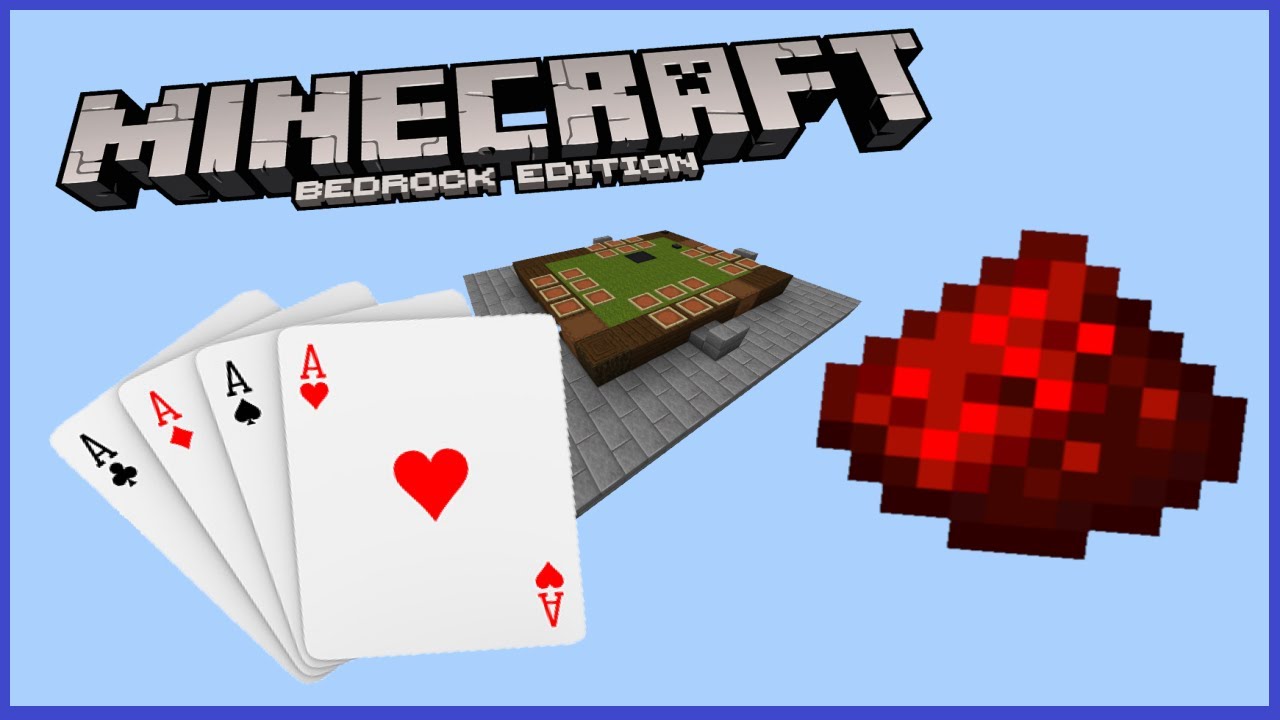 Card Shuffler and Dealer - Minecraft Bedrock Redstone - YouTube