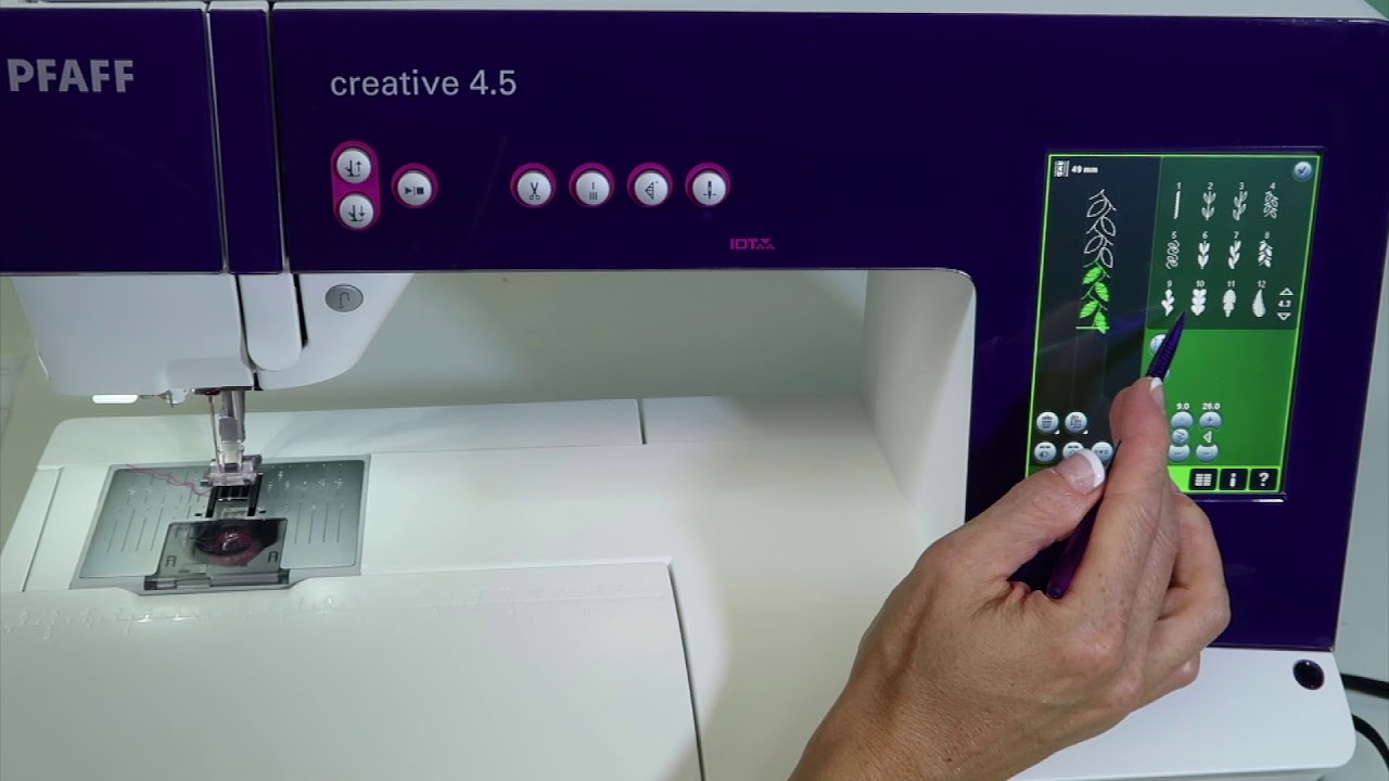 PFAFF creative 4.5 59 Programming the Memory - YouTube