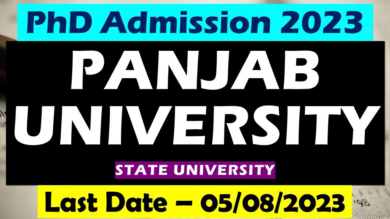 phd admission 2023 || PANJAB UNIVERSITY CHANDIGARH || PUCHD || Entrance ...