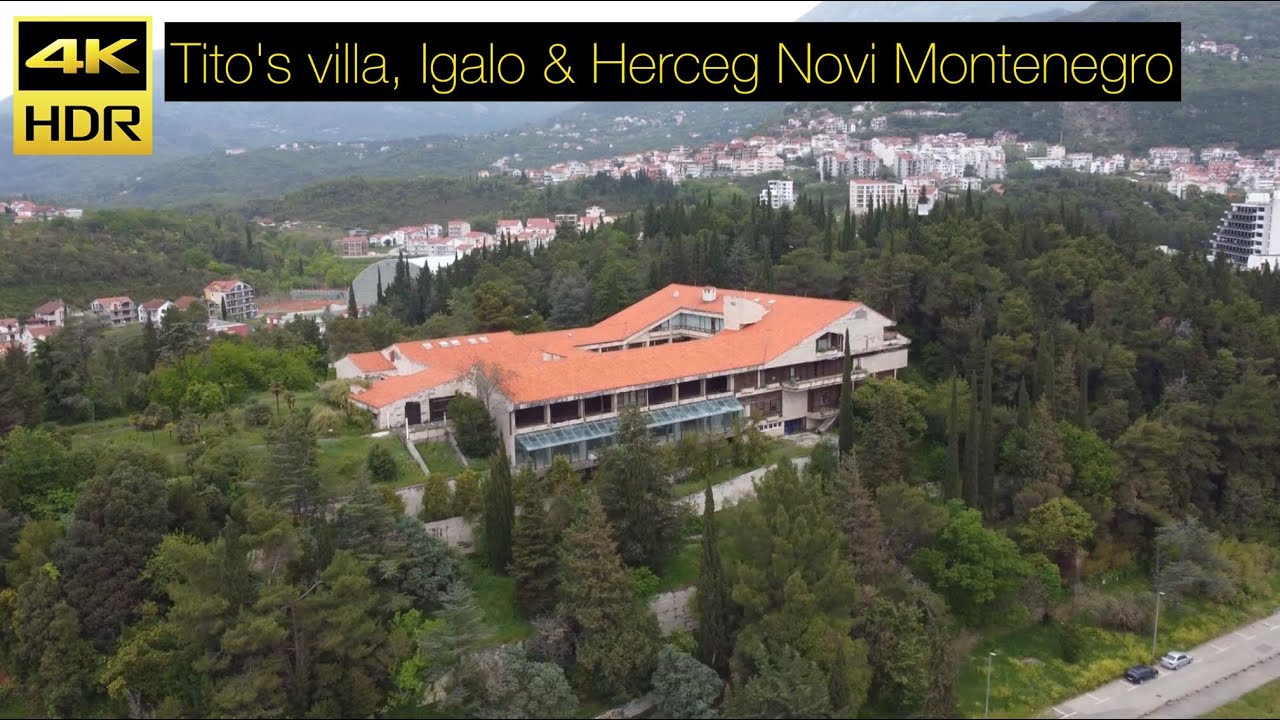 Tito's villa, Igalo & Herceg Novi Aerial View Montenegro Crna Gora ...