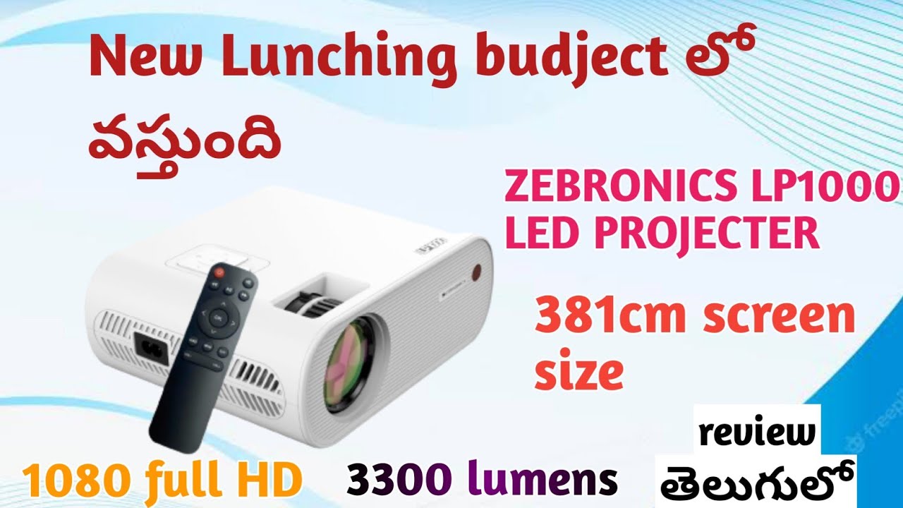 theater experience level ZEBRONICS LP1000 LED PROJECTER ,1080 full HD ...