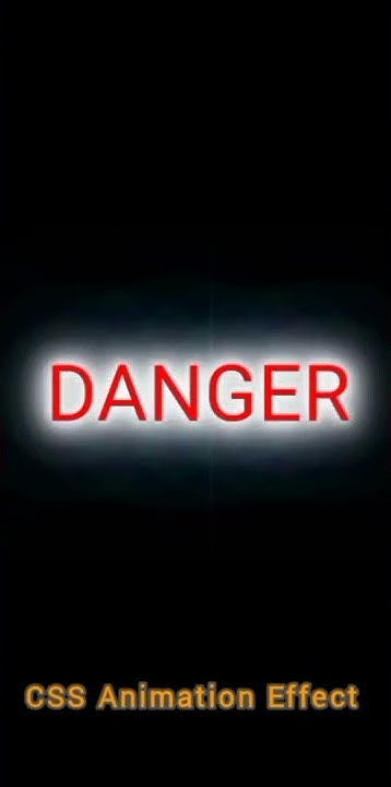 Danger Animation Effect | HTML & CSS | #shorts #aashirwad #coding #animation #viral - YouTube