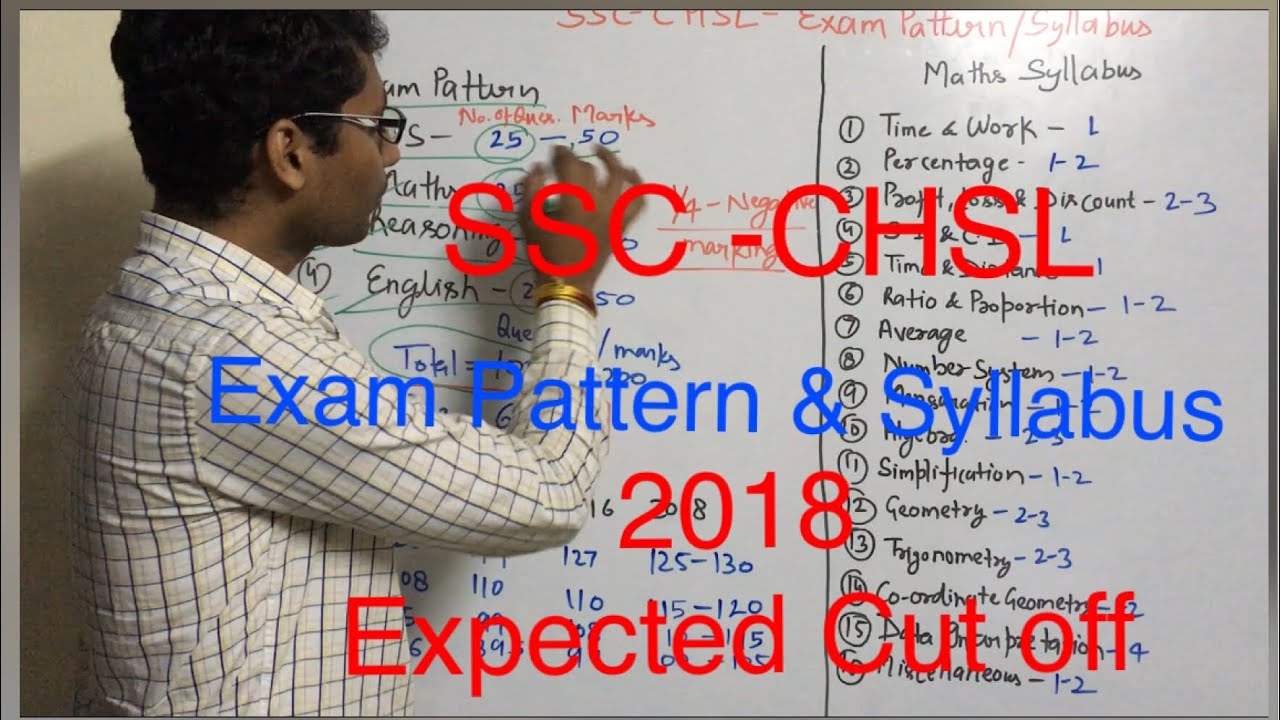 SSC-CHSL SYLLABUS & EXAM PATTERN | SSC - CHSL EXPECTED CUT OFF-2018 ...